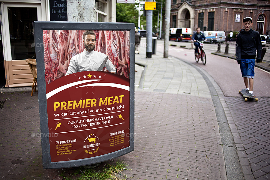 Butcher Shop Advertising Bundle, Print Templates | GraphicRiver