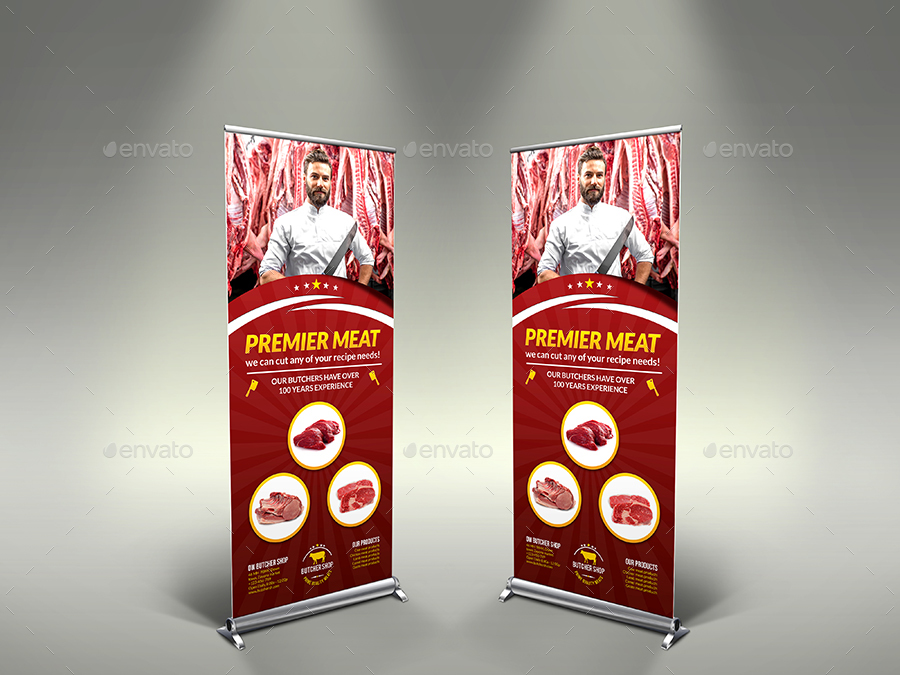 Butcher Shop Advertising Bundle, Print Templates | GraphicRiver