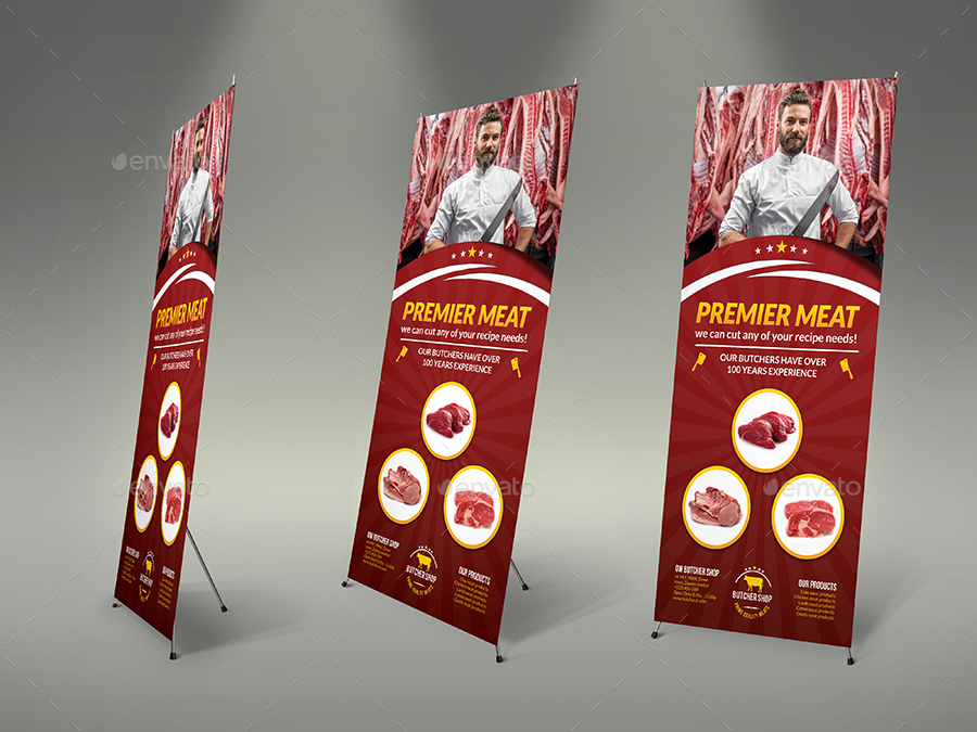 Butcher Shop Advertising Bundle, Print Templates | GraphicRiver