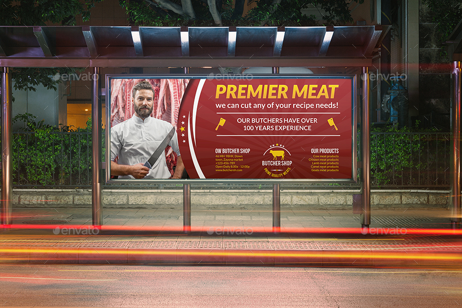 Butcher Shop Advertising Bundle, Print Templates | GraphicRiver