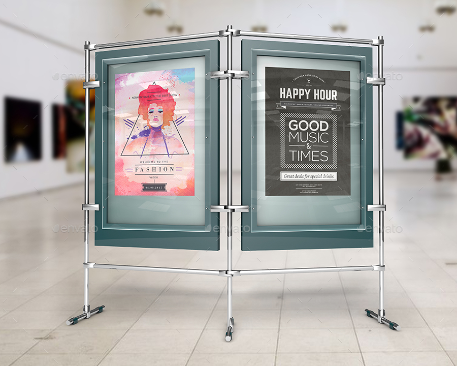 Stand Poster Mock-Ups, Graphics | GraphicRiver