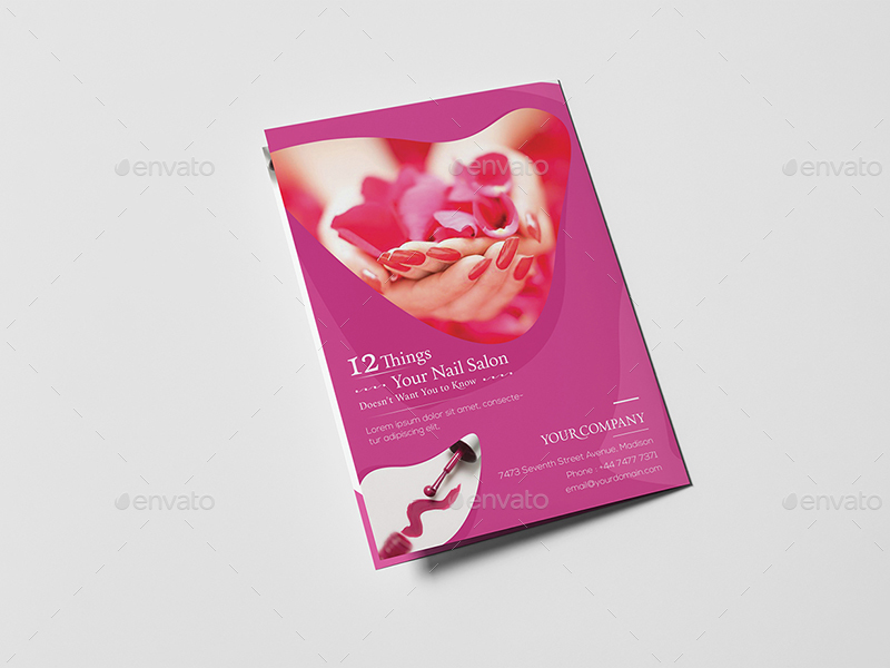 Nail Salon/ A5 Brochure Template, Print Templates | GraphicRiver