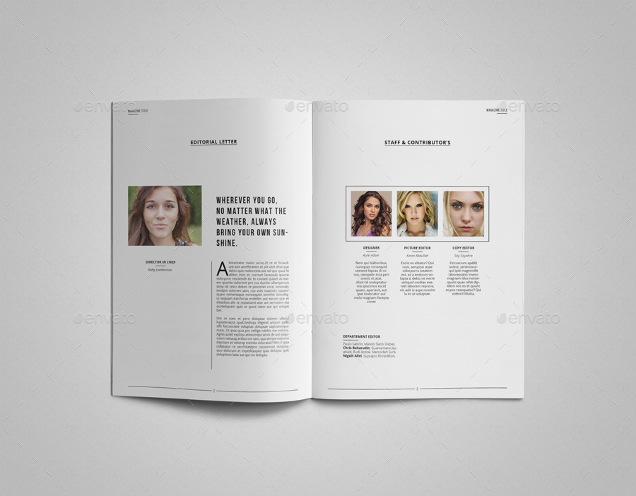 Simple & Clean Magazine Template II by uloel | GraphicRiver