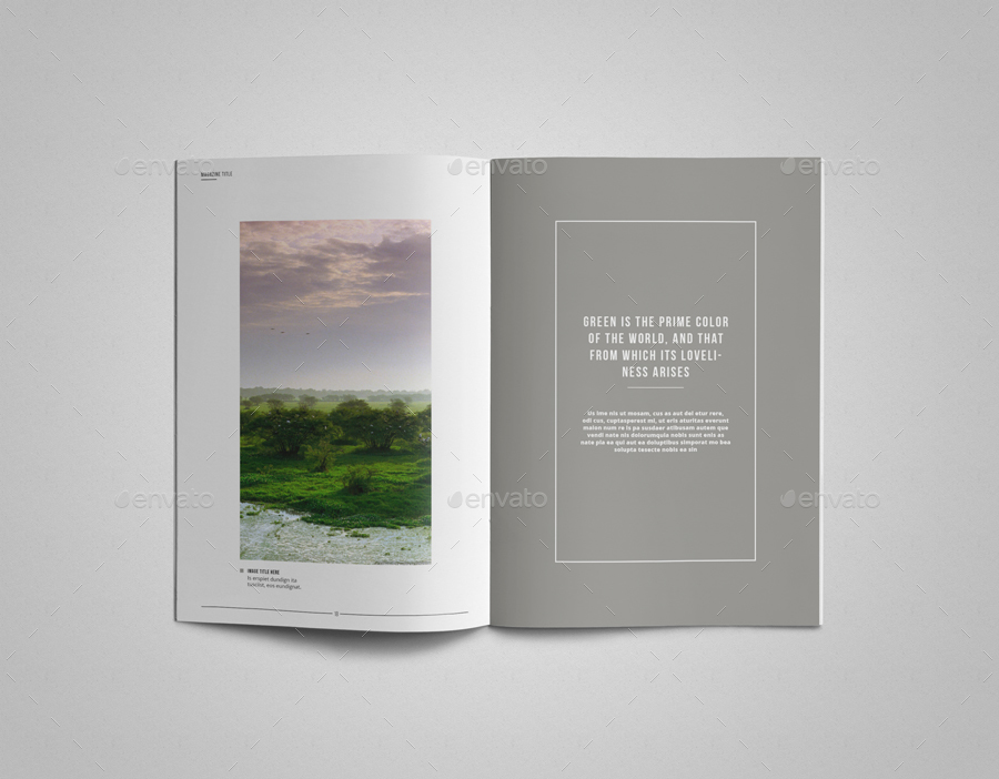 Simple & Clean Magazine Template II by uloel | GraphicRiver