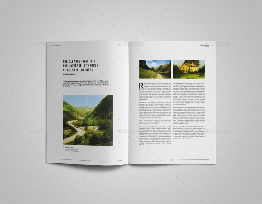 Simple & Clean Magazine Template II by uloel | GraphicRiver