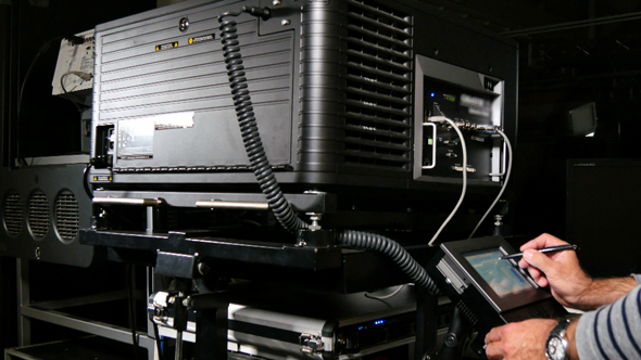 DCP Film Technician Operating Projector, Stock Footage | VideoHive