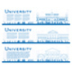 Outline Set of University Study Banners. by booblgumpnz | GraphicRiver