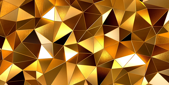 Gold Polygons , Motion Graphics | VideoHive