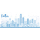 Outline Dallas Skyline with Blue Buildings, Vectors | GraphicRiver