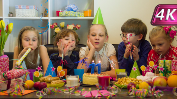Friends at the Birthday Party, Stock Footage | VideoHive