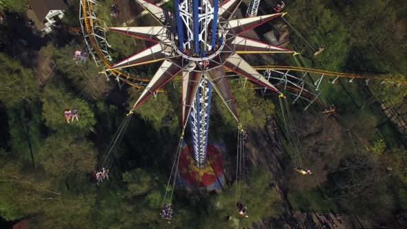 Aerial View Of Carousel, Stock Footage | VideoHive