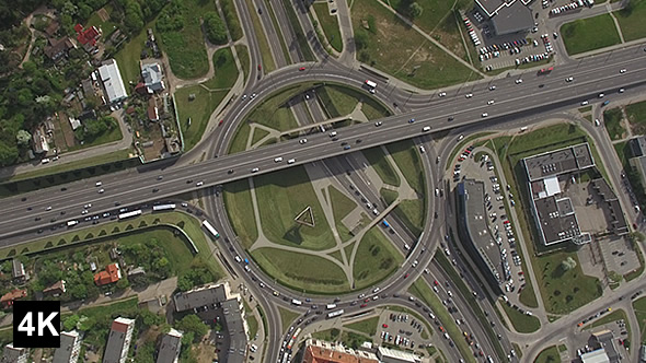 Roundabout Highway Interchange, Stock Footage | VideoHive