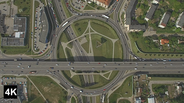 Roundabout Highway Interchange, Stock Footage | VideoHive
