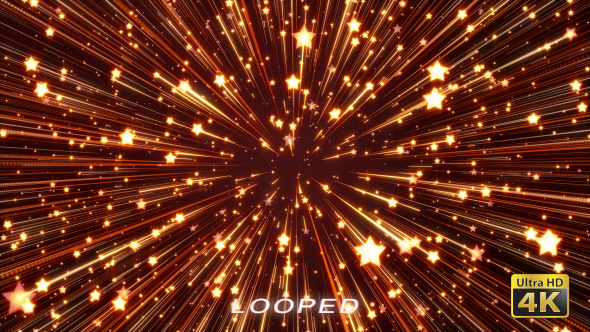 Fiery Glowing Stars Background, Motion Graphics | VideoHive