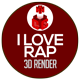 I Love Rap Statue 3D Render, Graphics | GraphicRiver