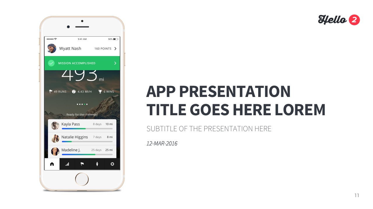 Hello 2 PowerPoint Presentation Template, Presentation Templates ...
