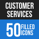 Customer Services Blue & Black Icons, Icons | GraphicRiver