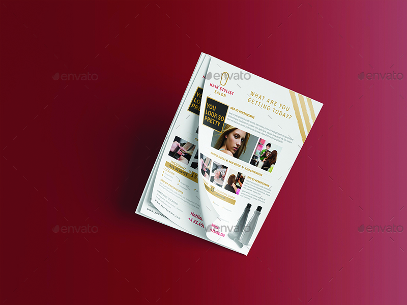 Hair Stylist & Salon/ Flyer Template, Print Templates | GraphicRiver