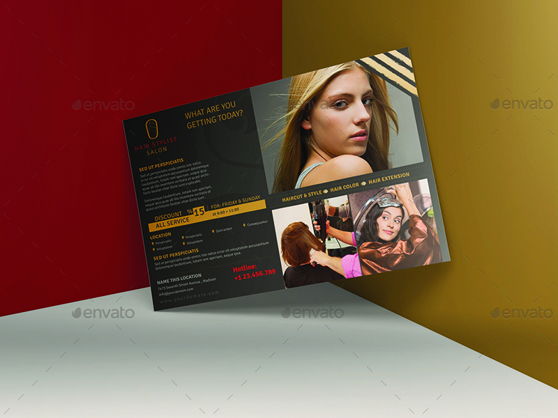 Hair Stylist & Salon/ Flyer Template, Print Templates | GraphicRiver