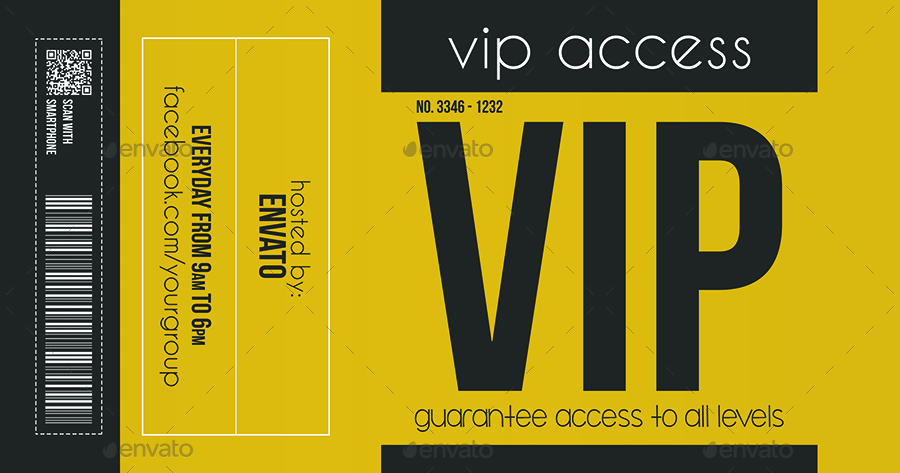 Multipurpose Vip Pass, Print Templates | GraphicRiver