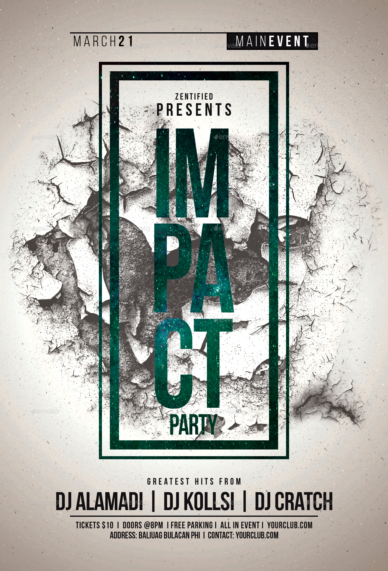 Impact Party Flyer, Print Templates | GraphicRiver