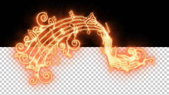 Burning Music Notes, Motion Graphics | VideoHive