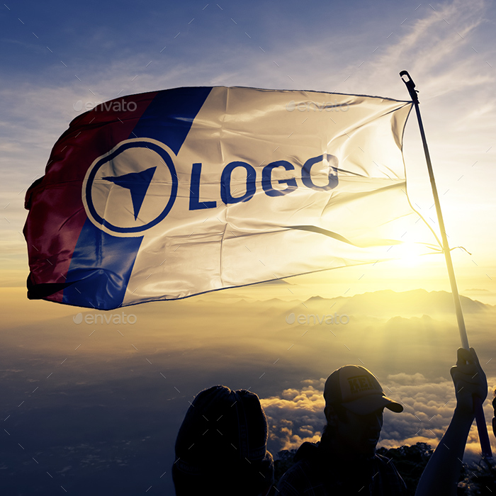 10 Realistic Flag Mockups Bundle, Graphics | GraphicRiver