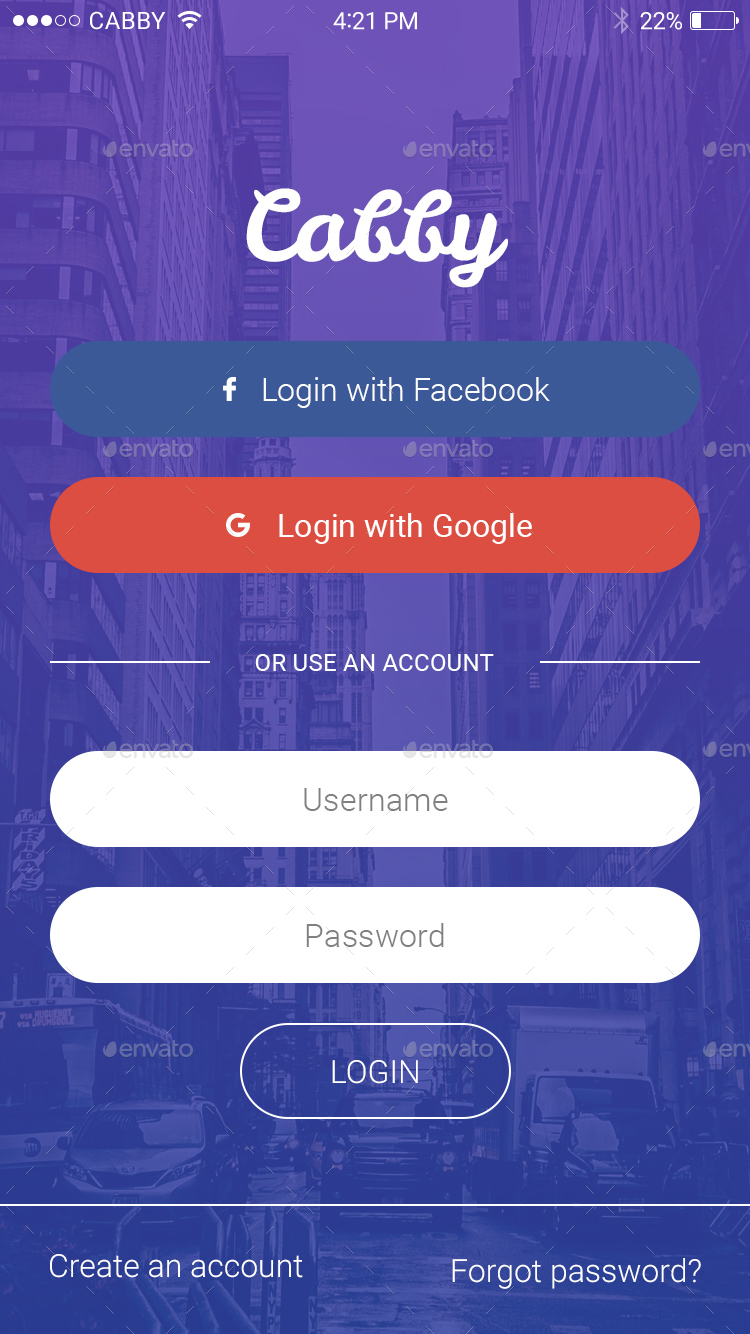 Cabby — Taxi Service Mobile App UI, Web Elements | GraphicRiver