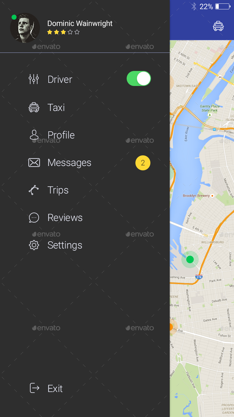 Cabby — Taxi Service Mobile App UI, Web Elements | GraphicRiver