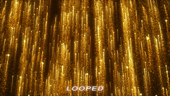 Gold Particles Rising Background, Motion Graphics | VideoHive