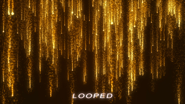 Gold Particles Falling 2 Background, Motion Graphics | VideoHive