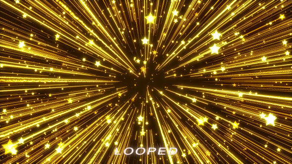 Gold Glowing Stars Background, Motion Graphics | VideoHive