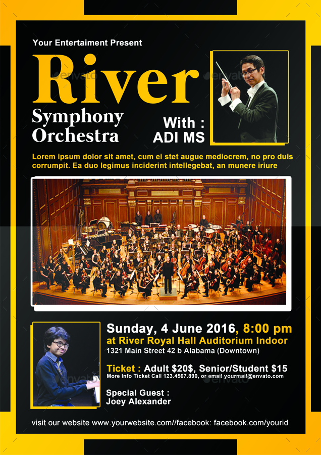 Symphony Orchestra Music Concert, Print Templates | GraphicRiver