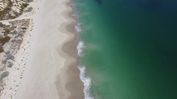 Aerial Reveal Shot Of Turquoise Waters Of Mindarie Beach Perth, Stock ...
