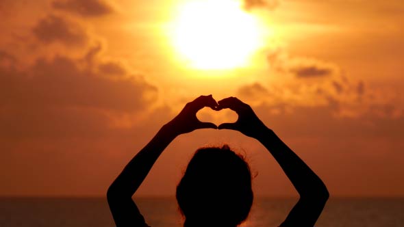 Symbol Heart Sunrise, Stock Footage | VideoHive