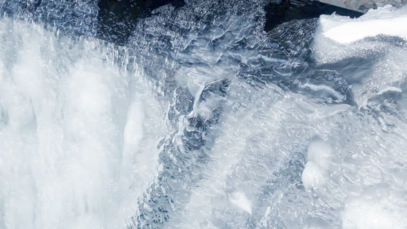 Flowing Water Under Ice, Stock Footage | VideoHive