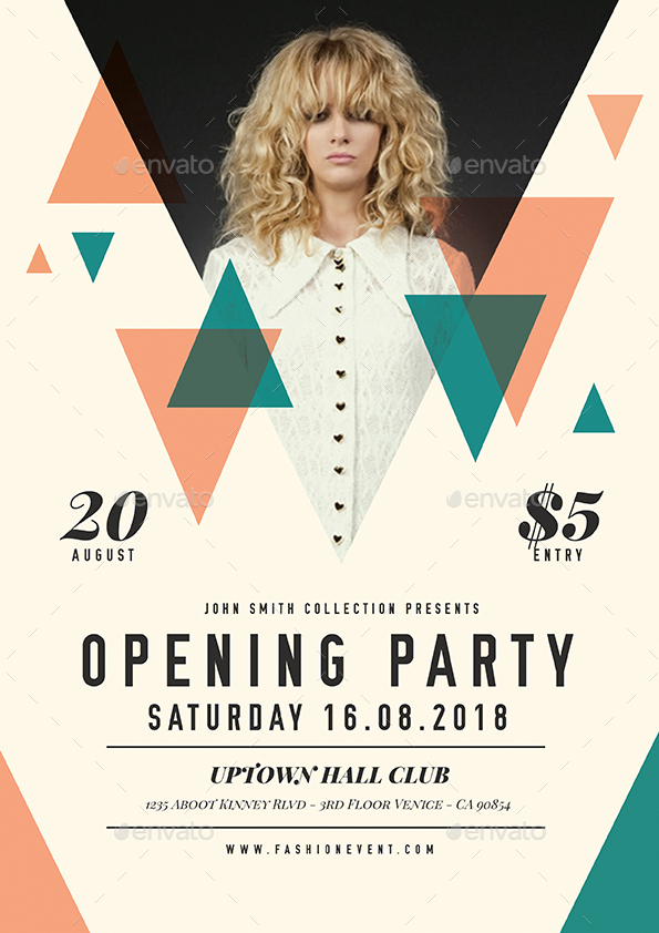 Opening Party Flyer, Print Templates | GraphicRiver