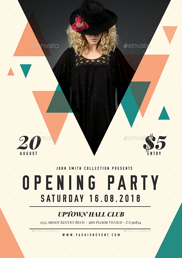 Opening Party Flyer, Print Templates | GraphicRiver