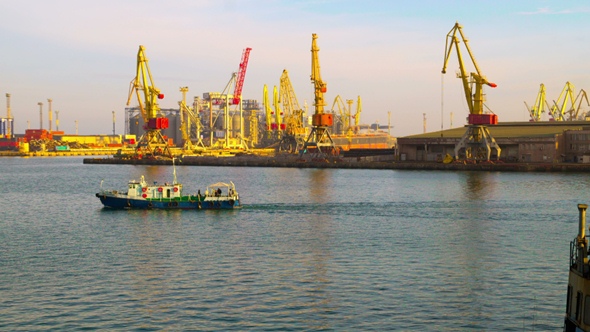 Sea Trading Port Activity, Stock Footage | VideoHive