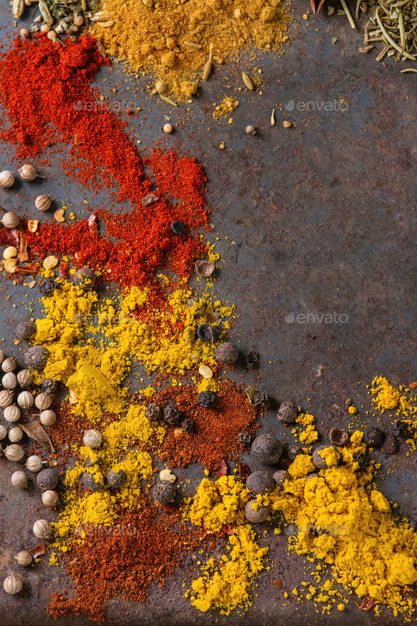 Spicy background with chili peppers Stock Photo by NatashaBreen | PhotoDune