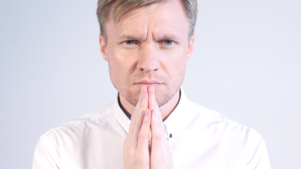 Tense Businessman Portrait, Stock Footage | VideoHive