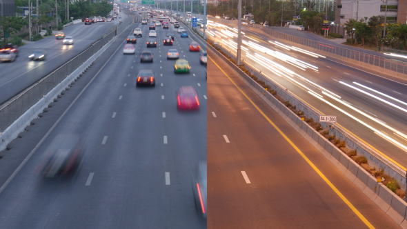 Traffic Day To Night, Stock Footage | VideoHive