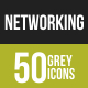 Networking Greyscale Icons, Icons | GraphicRiver