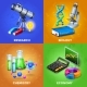 Science 2X2 Design Concept Set, Vectors | GraphicRiver