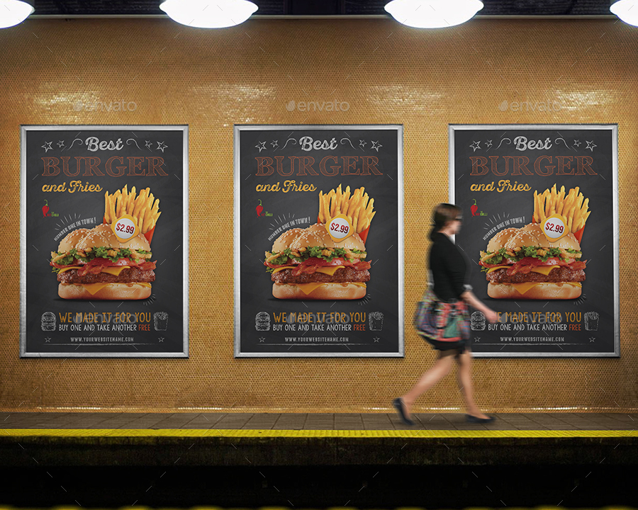 Burger Restaurant Poster Template Vol.4, Print Templates | GraphicRiver