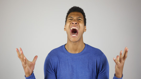 Screaming Black Man, Stock Footage | VideoHive
