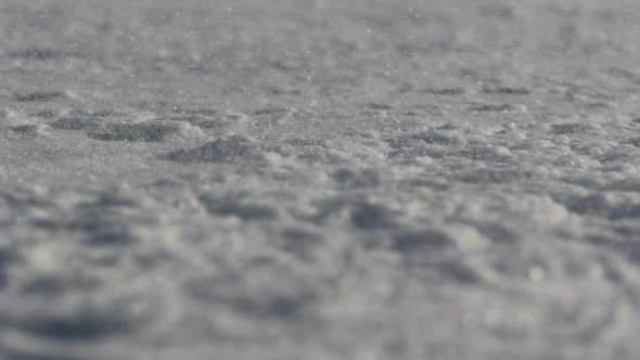 Particles Of Snow Flying In a Strong Wind., Stock Footage | VideoHive