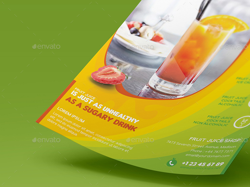 Fruit Juice Shop/ Flyer Template, Print Templates | GraphicRiver