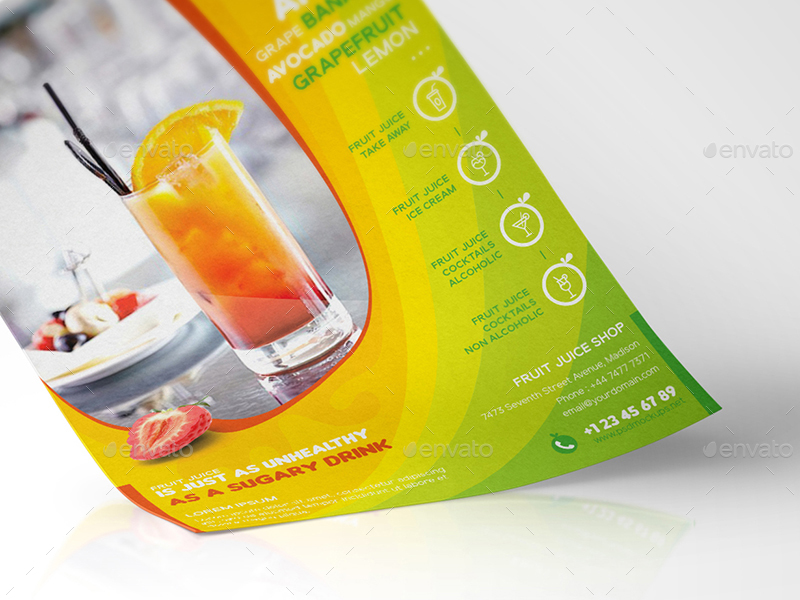Fruit Juice Shop/ Flyer Template, Print Templates | GraphicRiver