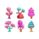 Cartoon Sweet Candy Trees, Vectors | GraphicRiver